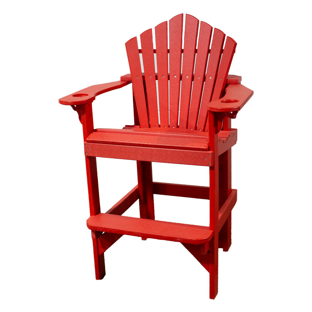 Bar Height Stationary Chair Fan Back - Patio Furniture Industries